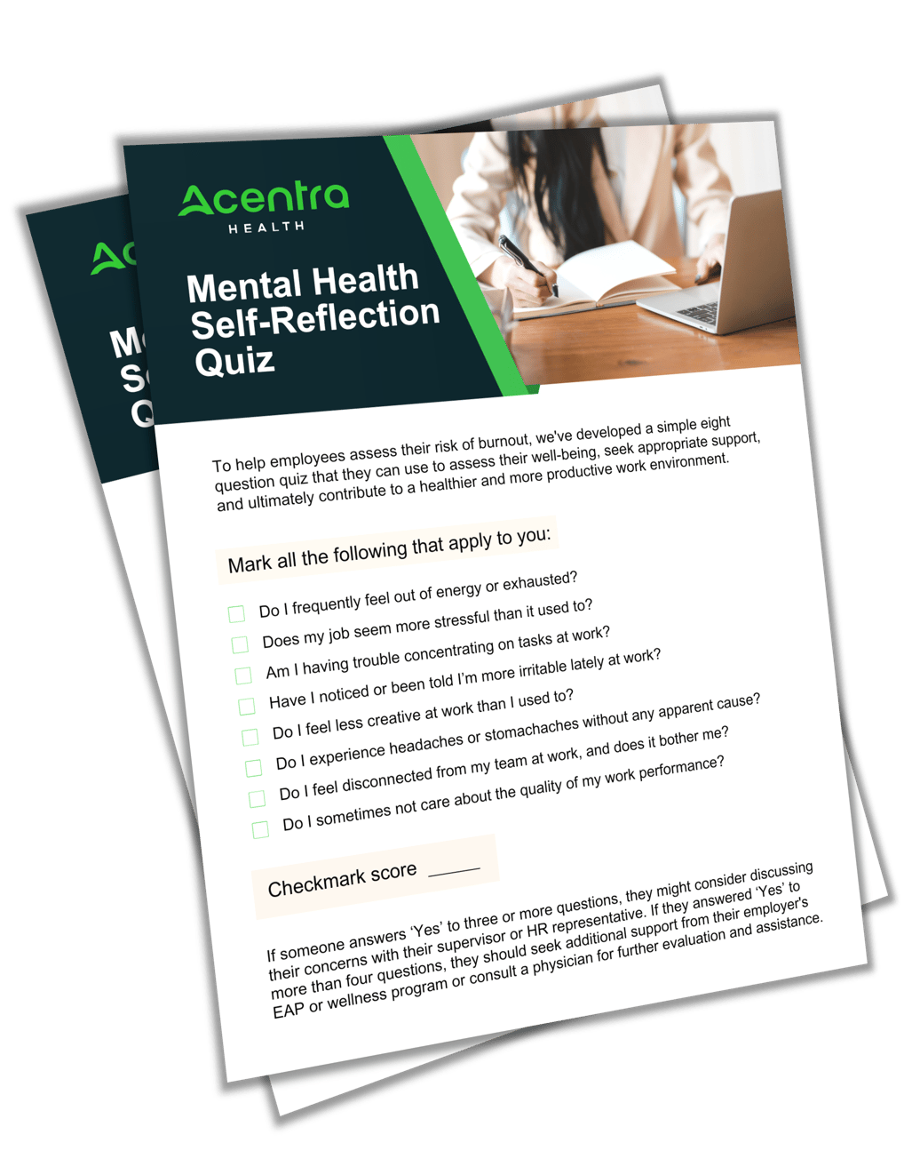 Mental Health Self-Reflection Quiz - Acentra Health